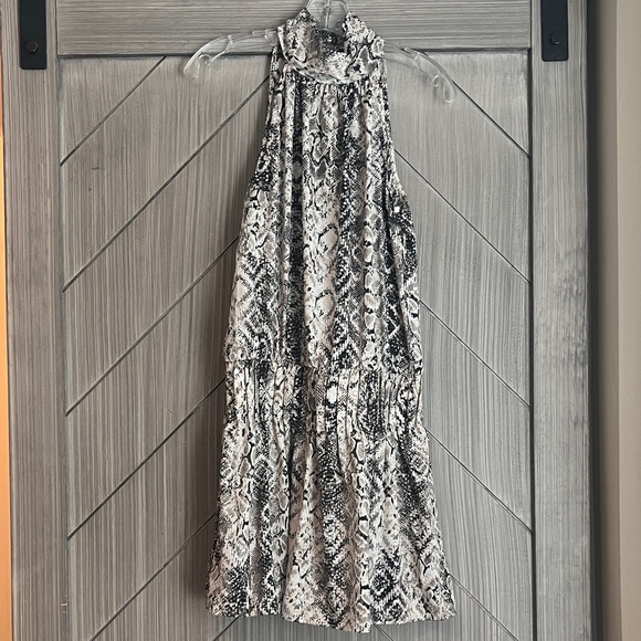 DO+BE | Dresses | Dobe Monochrome Snakeskin Halter Dress | Poshmark